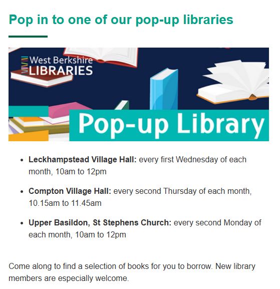 West Berks village pop-up libraries | Bookish Beck